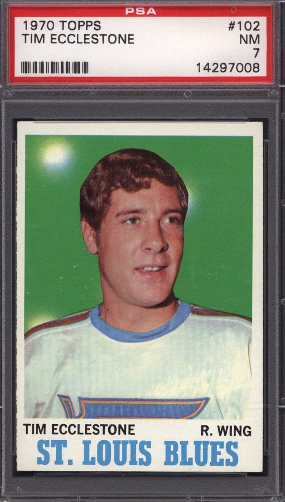 Auction Prices Realized Hockey Cards 1970 Topps Tim Ecclestone