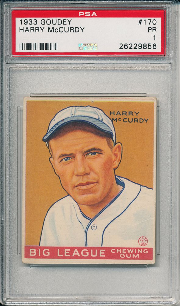 Auction Prices Realized Baseball Cards 1933 Goudey Harry McCurdy
