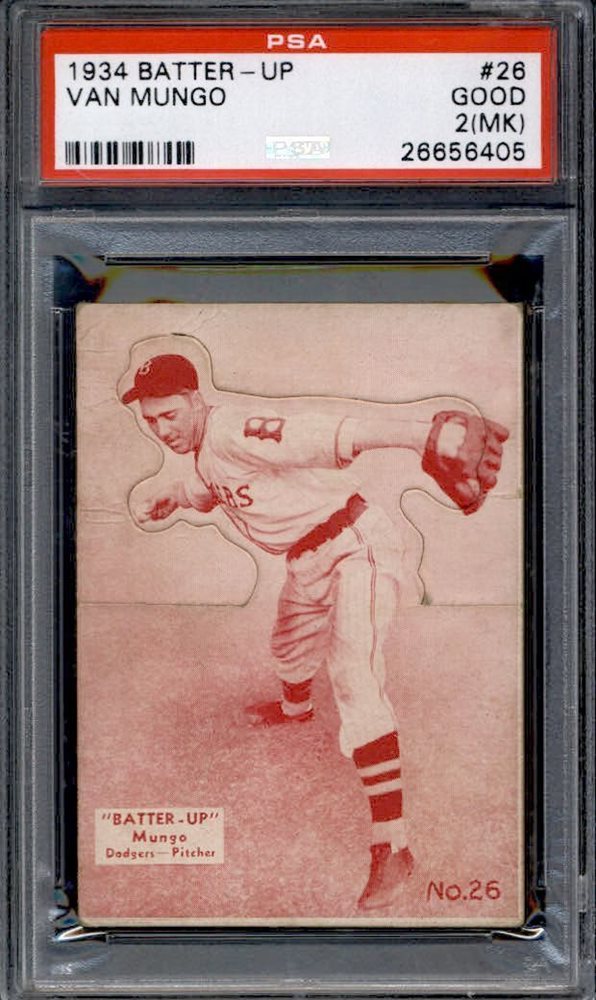 Auction Prices Realized Baseball Cards 1934 Batter-UP Van Mungo