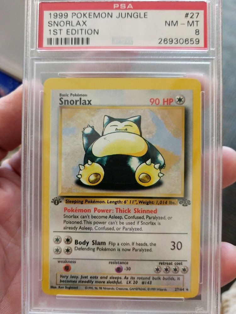 Auction Prices Realized Tcg Cards 1999 Pokemon Jungle Snorlax 1ST EDITION