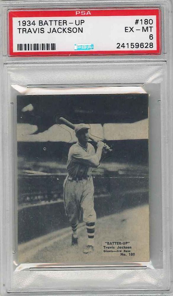 Auction Prices Realized Baseball Cards 1934 BATTER-UP Travis Jackson