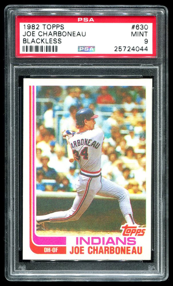 Auction Prices Realized Baseball Cards 1982 Topps Joe Charboneau Blackless