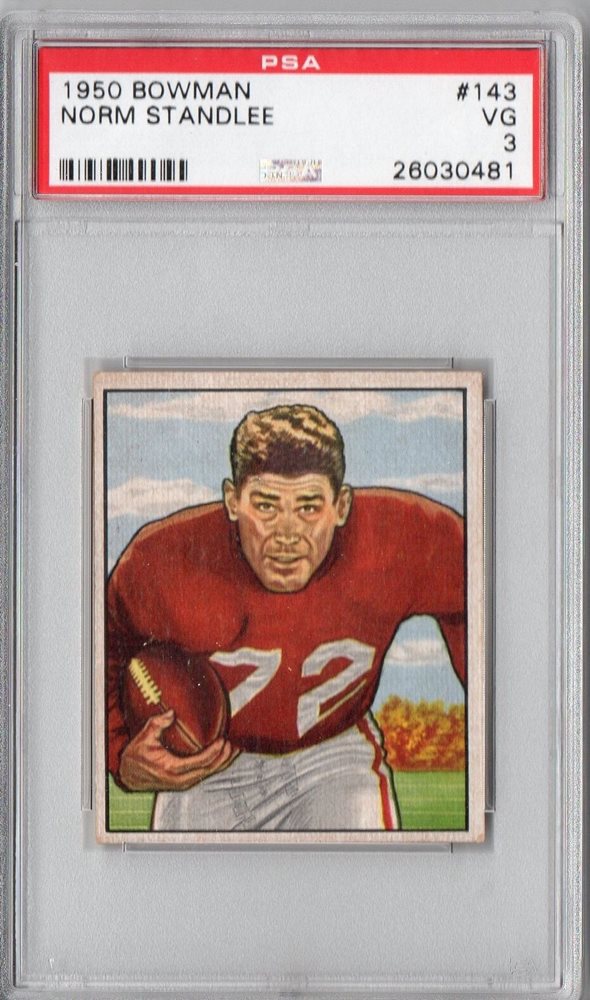 Auction Prices Realized Football Cards 1950 Bowman Norm Standlee
