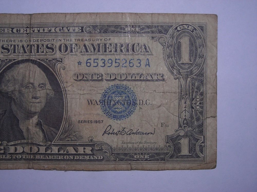 New 1 Dollar Bill Blue