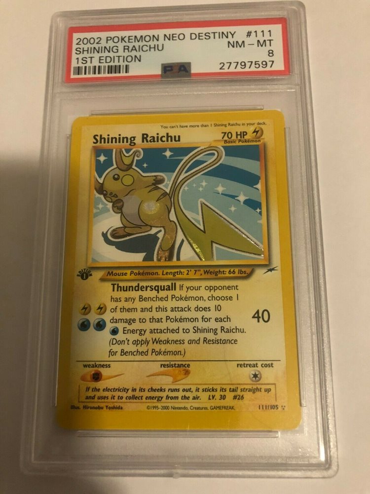 Shiny Raichu Card
