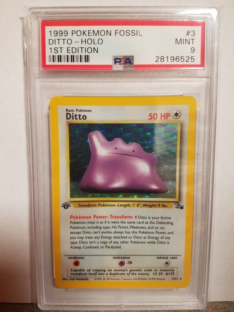 Auction Prices Realized Tcg Cards 1999 Pokemon Fossil Ditto-Holo 1st ...