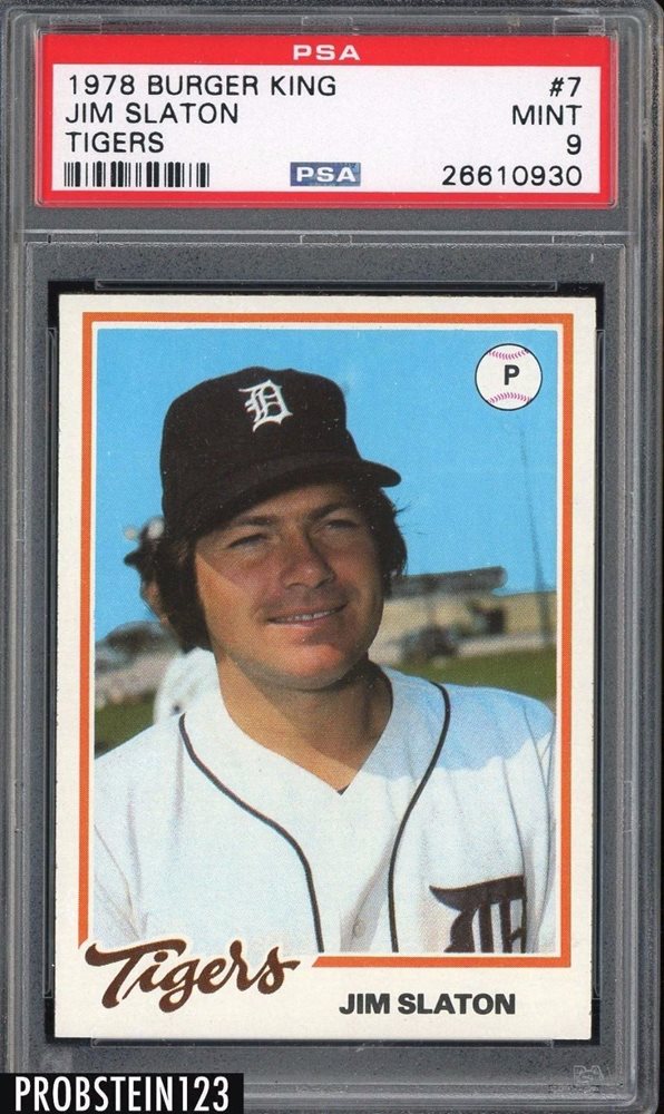 Auction Prices Realized Baseball Cards 1978 Burger King Tigers Jim Slaton