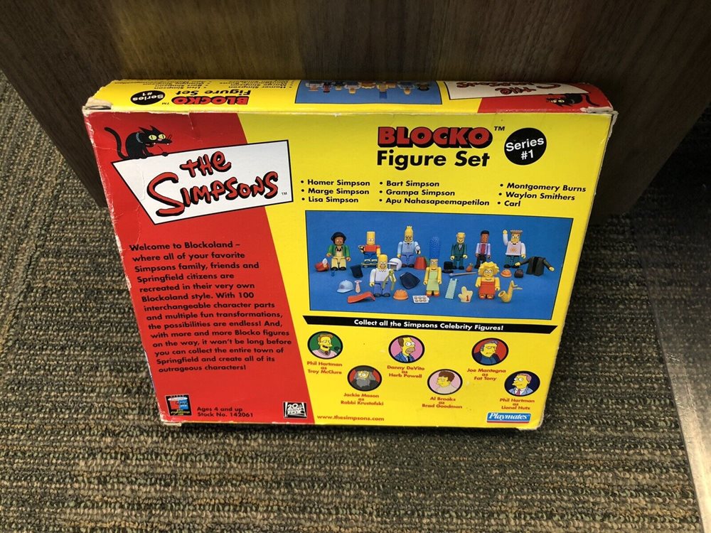 Sealed The Simpsons Blocko 9 Figure Set - Series #1 - T