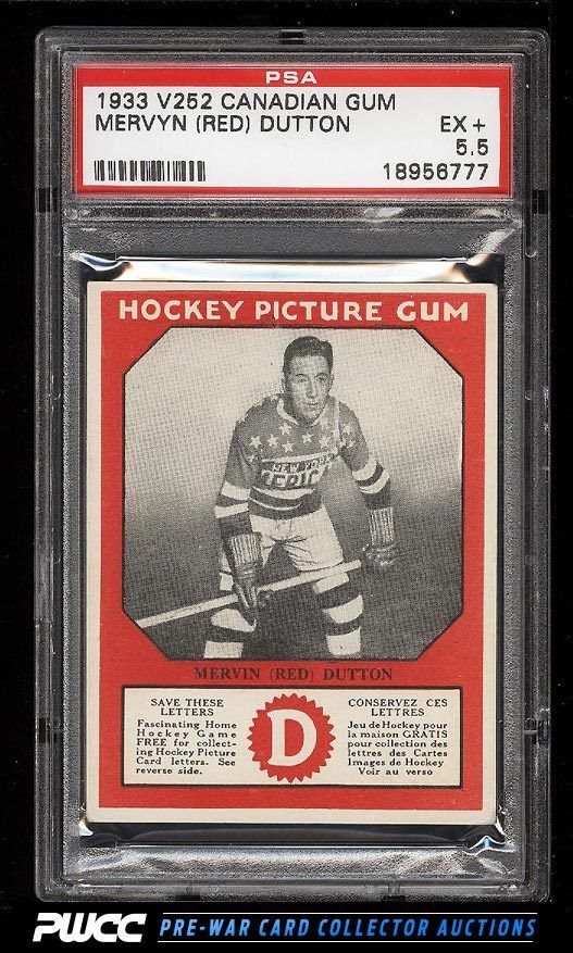 Auction Prices Realized Hockey Cards 1933 V252 Canadian Gum Mervyn (Red ...