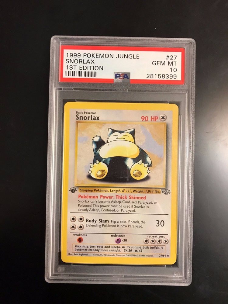 Auction Prices Realized Tcg Cards 1999 Pokemon Jungle Snorlax 1ST EDITION