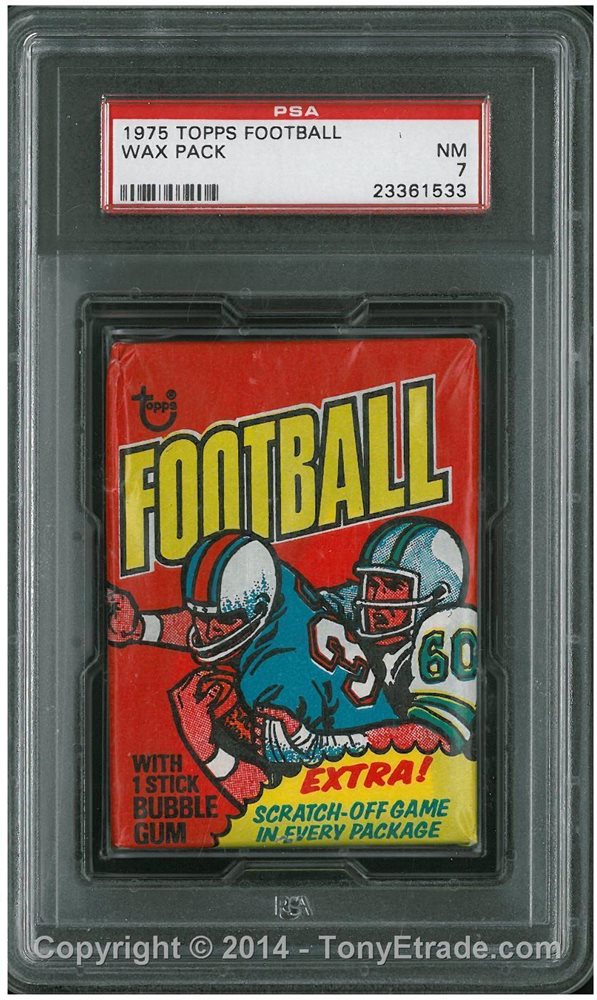 1975 Topps Football Wax Pack - Psa 7