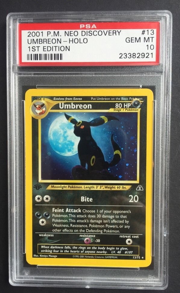 Auction Prices Realized Tcg Cards 2001 Pokemon Neo Discovery Umbreon ...