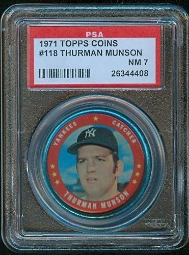 Auction Prices Realized Baseball Coins 1971 TOPPS COINS Thurman Munson