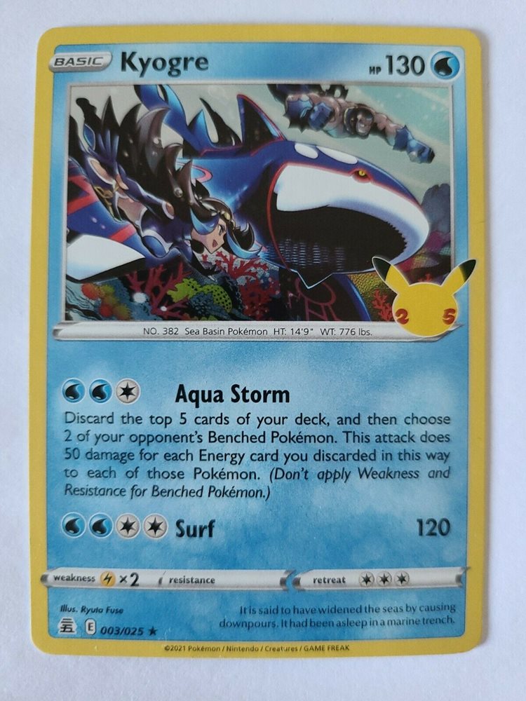 Pokémon Trading Card Game Toys & Hobbies Pokemon Card KYOGRE Holo Rare ...