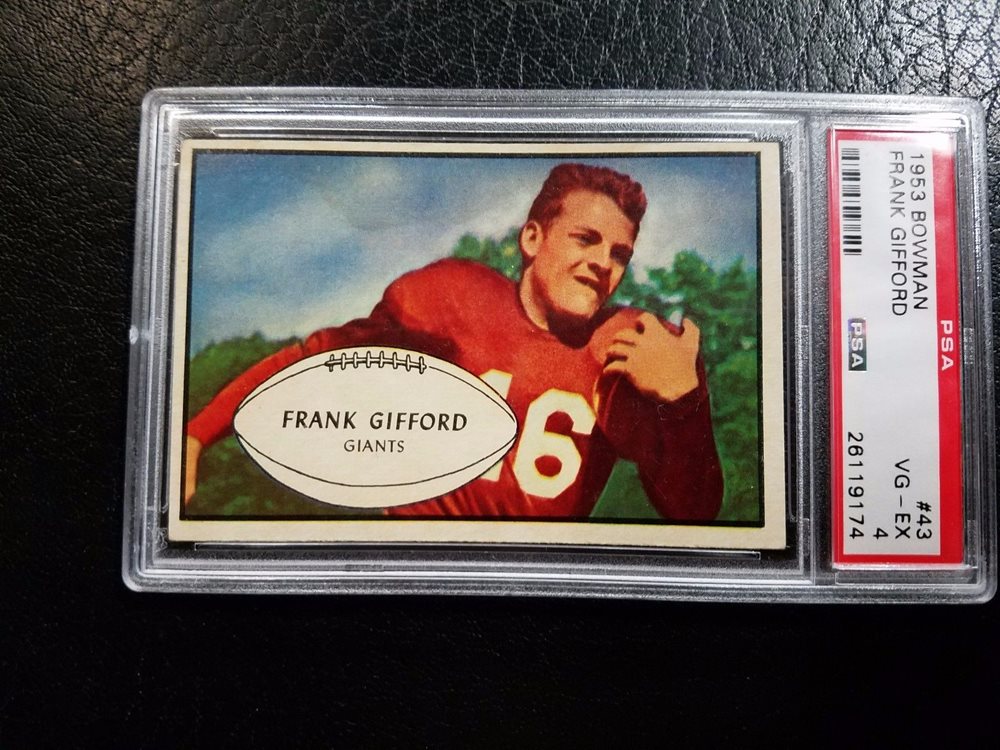 Auction Prices Realized Football Cards 1953 Bowman Frank Gifford