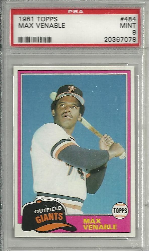 Auction Prices Realized Baseball Cards 1981 TOPPS Max Venable