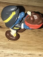 Vintage Thanksgiving Pilgrim Smurf W/ Turkey Schleich P