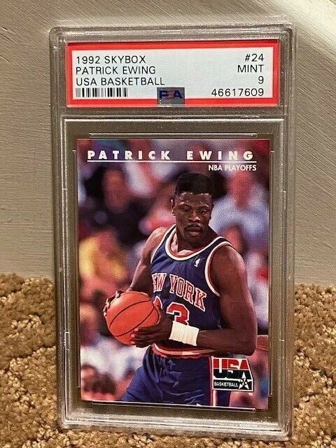 PATRICK EWING 1992 NBA SKYBOX AUTO AUTOGRAPH W/ SCOREBOARD SKYBOX STAMP ...