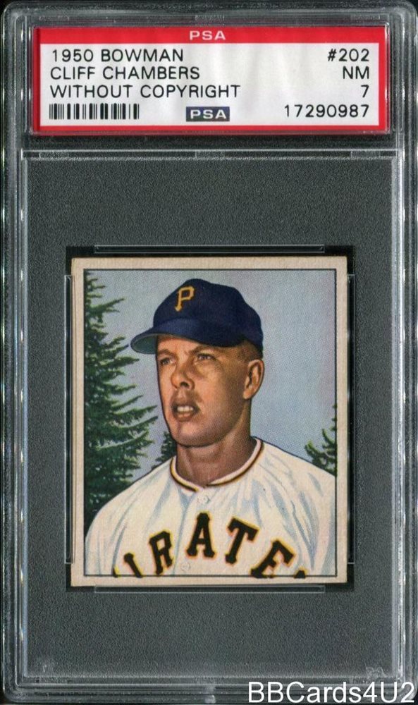 Auction Prices Realized Baseball Cards 1950 BOWMAN Cliff Chambers