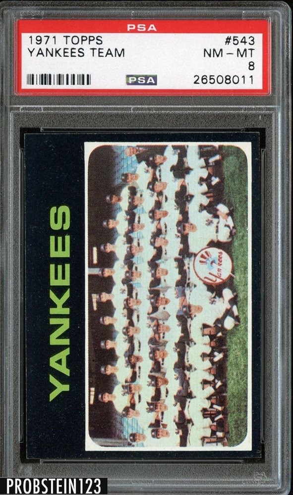 Auction Prices Realized Baseball Cards 1971 Topps Yankees Team