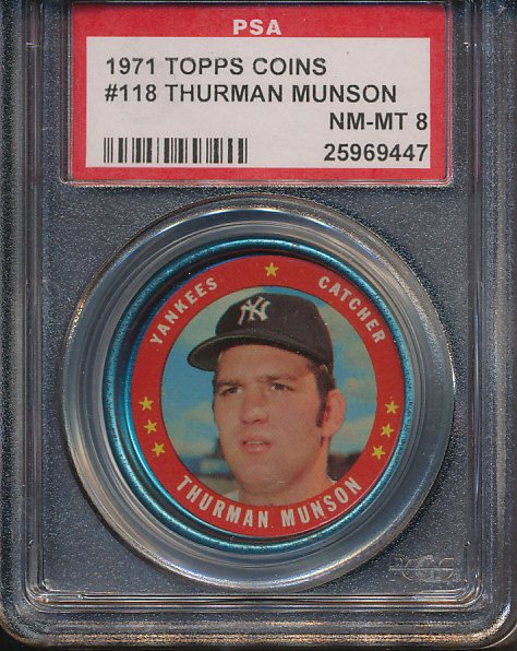 Auction Prices Realized Baseball Coins 1971 TOPPS COINS Thurman Munson