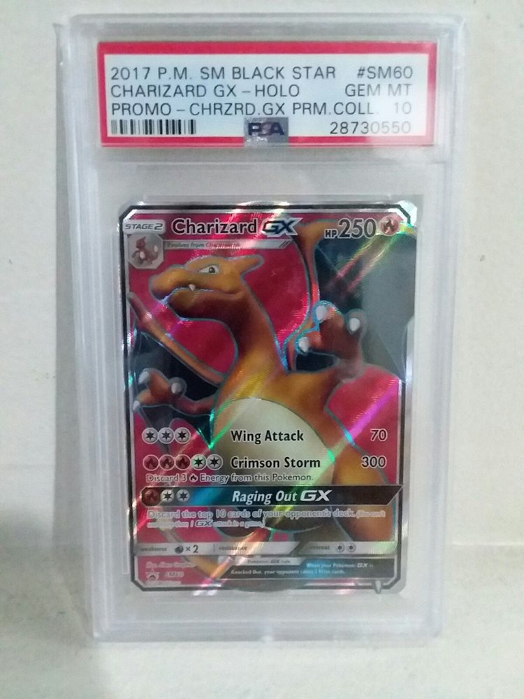 Toys PSA 10 GEM MINT Charizard GX SM60 SM Black Star Promo FULL ART ...