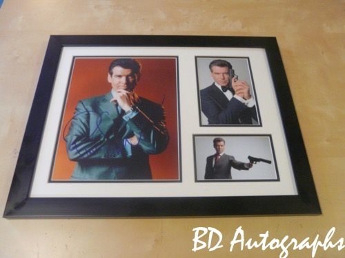 PIERCE BROSNAN JAMES BOND ORIGINALLY SIGNED FRAMED DISP pierce-brosnan-james-bond-originally-signed-framed-disp