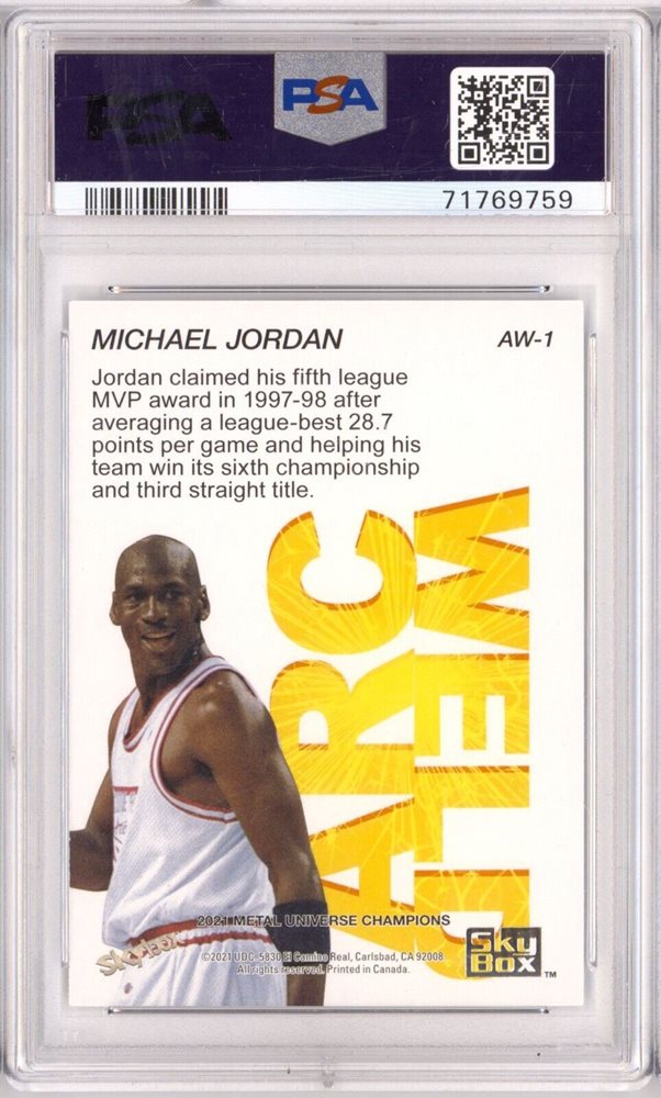 MICHAEL JORDAN 2022 METAL UNIVERSE CHAMPIONS ARC WELD