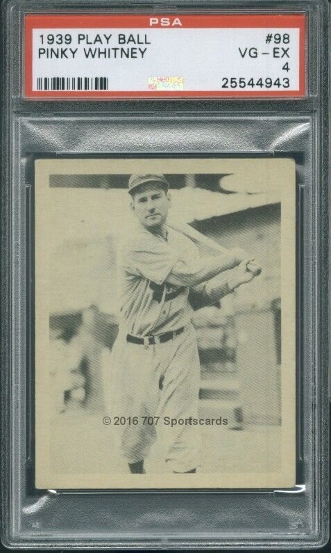 Auction Prices Realized Baseball Cards 1939 PLAY BALL Pinky Whitney