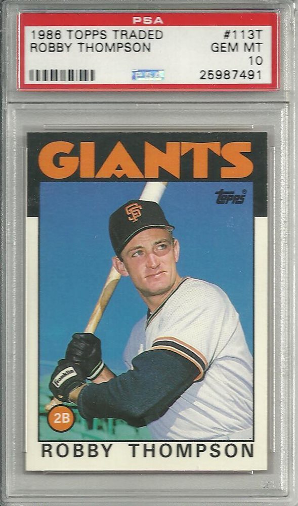 Auction Prices Realized Baseball Cards 1986 TOPPS TRADED Robby Thompson