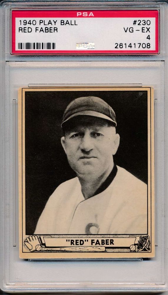 Auction Prices Realized Baseball Cards 1940 Play Ball Red Faber