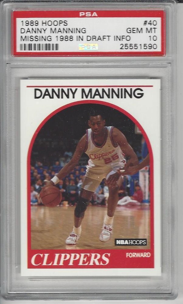 Auction Prices Realized Basketball Cards 1989 Hoops Danny Manning Error ...