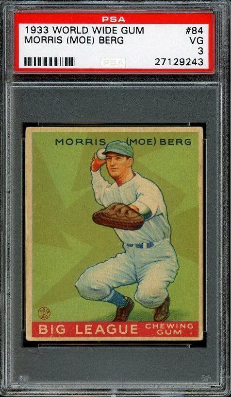 Auction Prices Realized Baseball Cards 1933 WORLD WIDE GUM Morris (moe ...