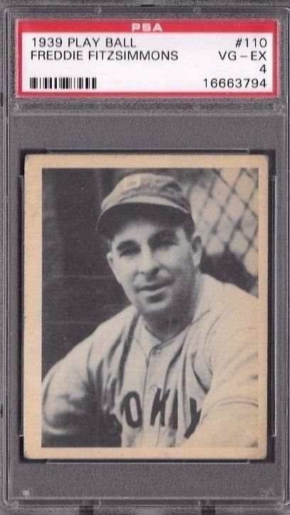 Auction Prices Realized Baseball Cards 1939 Play Ball Freddie Fitzsimmons