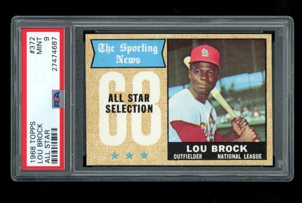 Auction Prices Realized Baseball Cards 1968 Topps Lou Brock ALL STAR