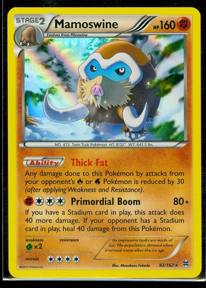 Pokemon Mamoswine Card