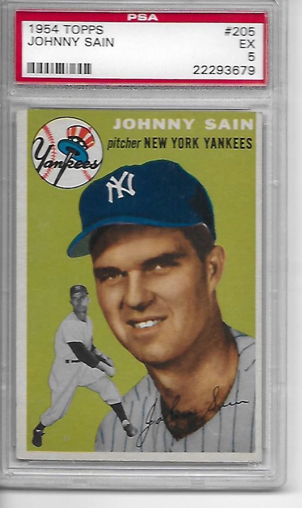 Auction Prices Realized Baseball Cards 1954 Topps Johnny Sain