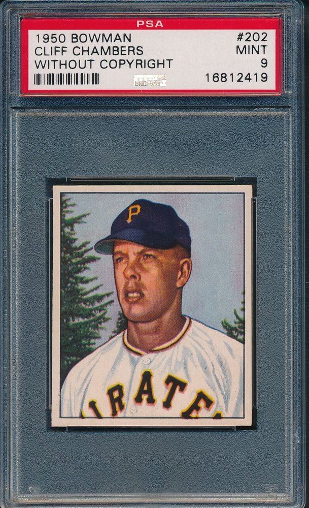 Auction Prices Realized Baseball Cards 1950 BOWMAN Cliff Chambers