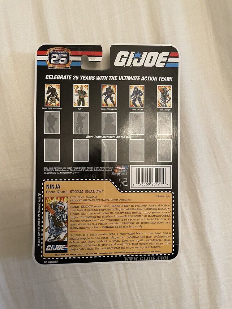 Hasbro Cobra Ninja Code Name: Storm Shadow Action Figur