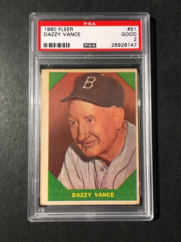 Auction Prices Realized Baseball Cards 1960 Fleer Dazzy Vance