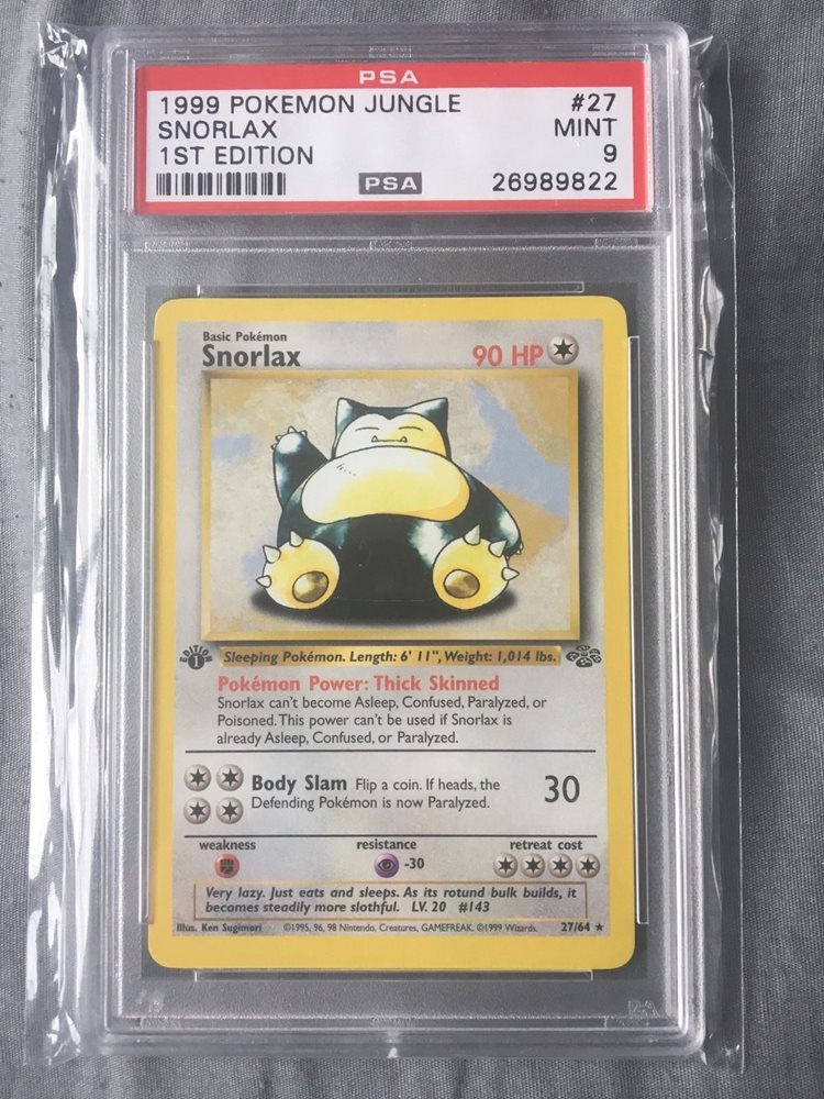 Auction Prices Realized Tcg Cards 1999 Pokemon Jungle Snorlax 1st Edition