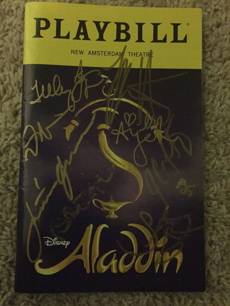 Tulsa Mall Disney's Aladdin Broadway Play Playbill cast signed ...