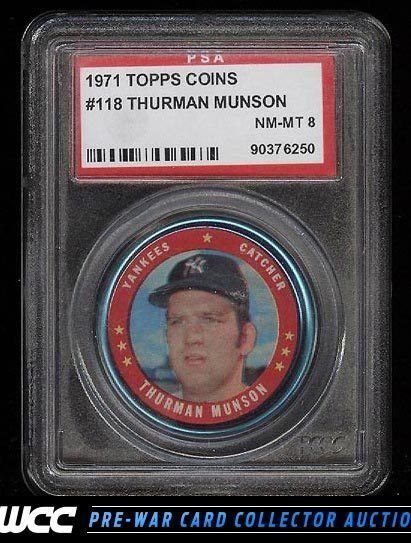 Auction Prices Realized Baseball Coins 1971 TOPPS COINS Thurman Munson