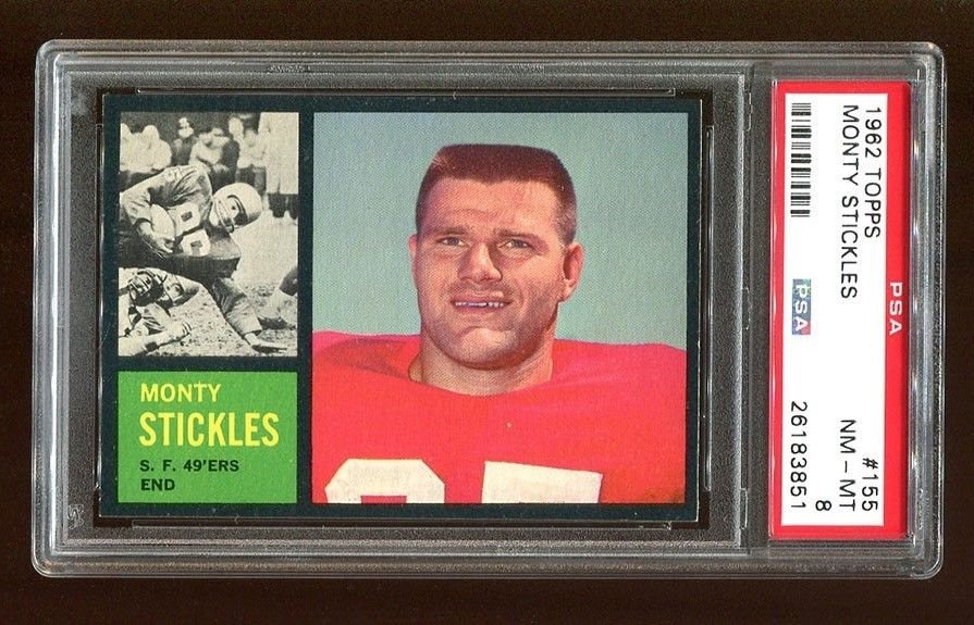 Auction Prices Realized Football Cards 1962 Topps Monty Stickles